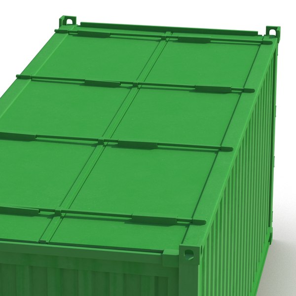 collapsible iso container green 3d max