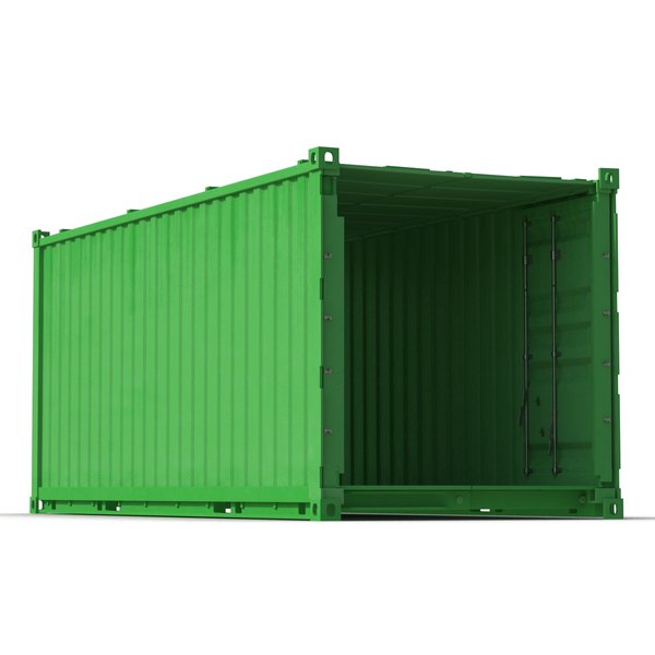 collapsible iso container green 3d max