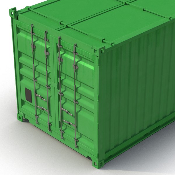 collapsible iso container green 3d max