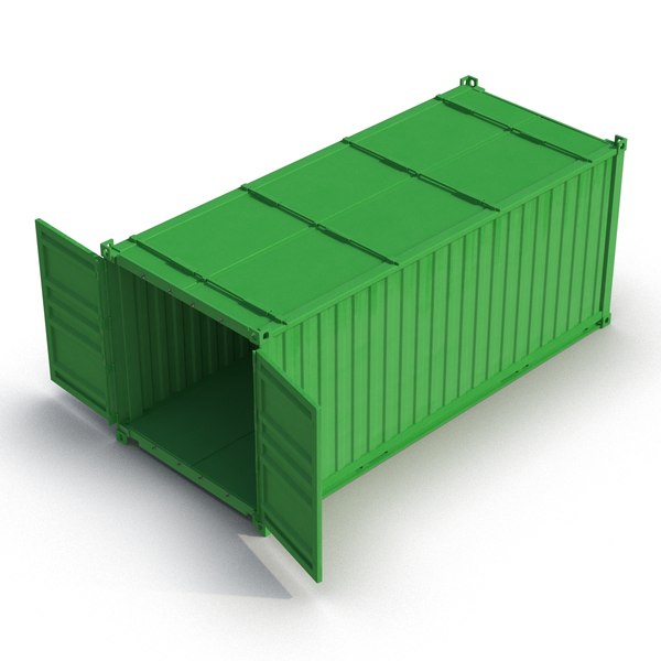 collapsible iso container green 3d max