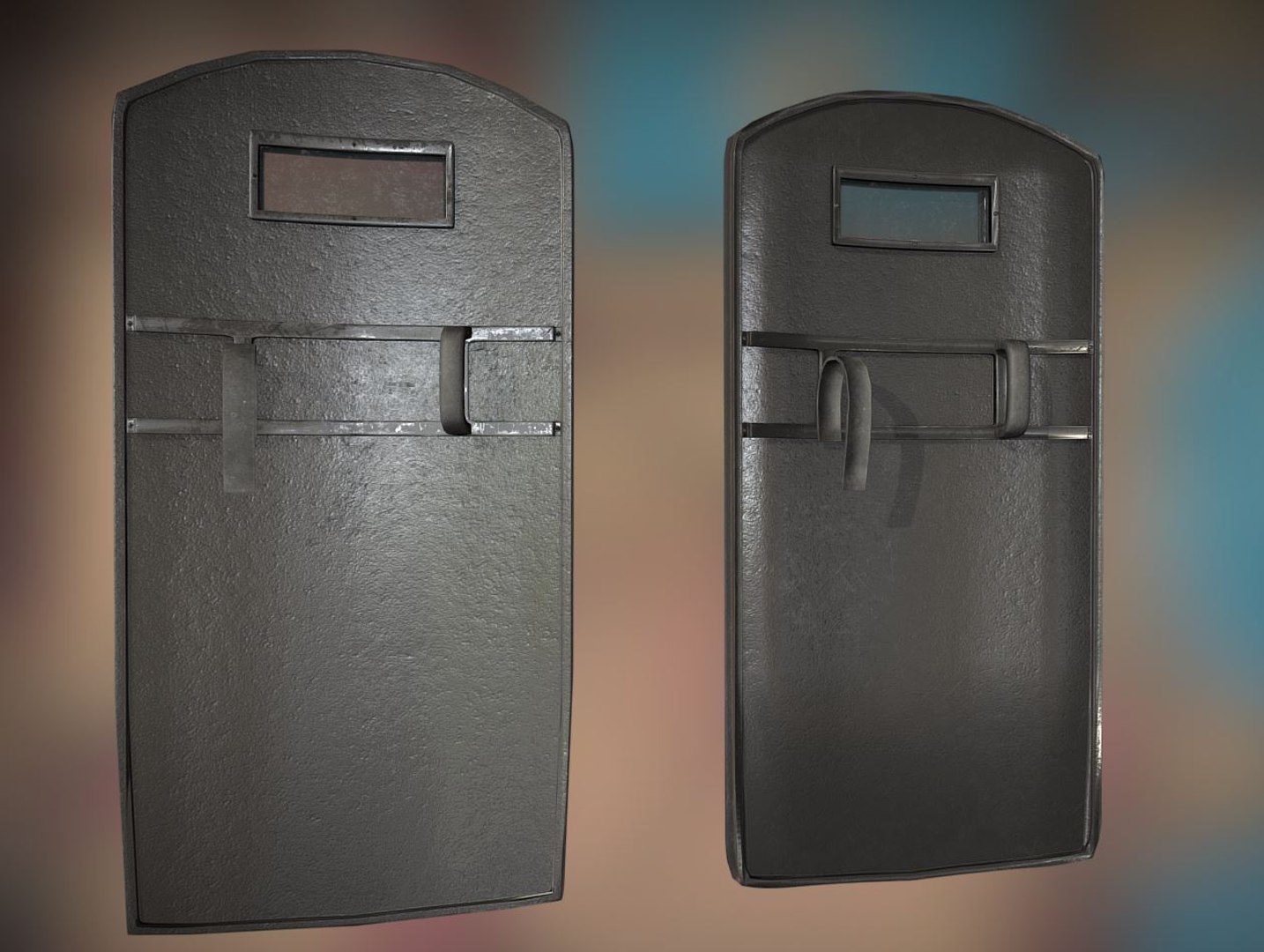 3d police shield pbr ready model