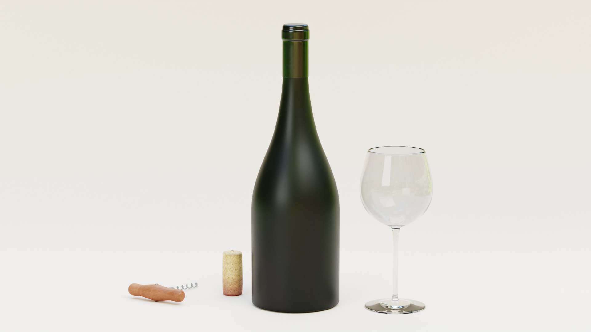 Red Wine Set 3D Model - TurboSquid 2019304