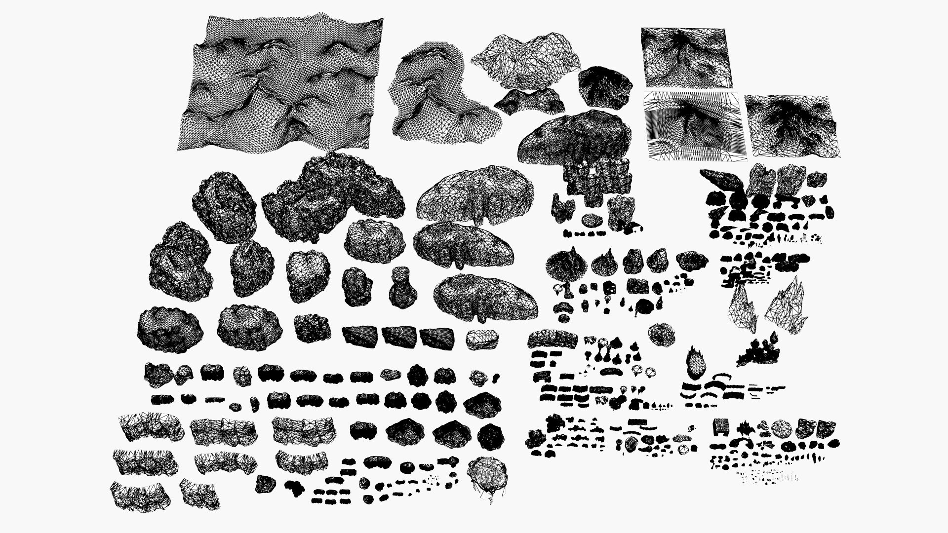 Rock Rockery Floating Empty Island Volcano Snow Mountain Ice Desert ...