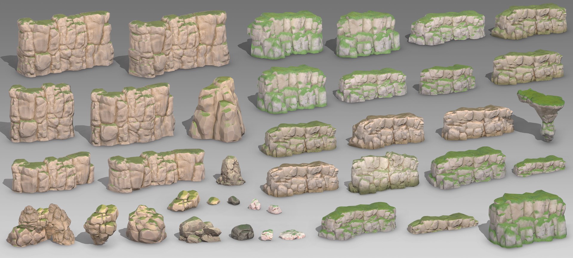 Rock Rockery Floating Empty Island Volcano Snow Mountain Ice Desert ...