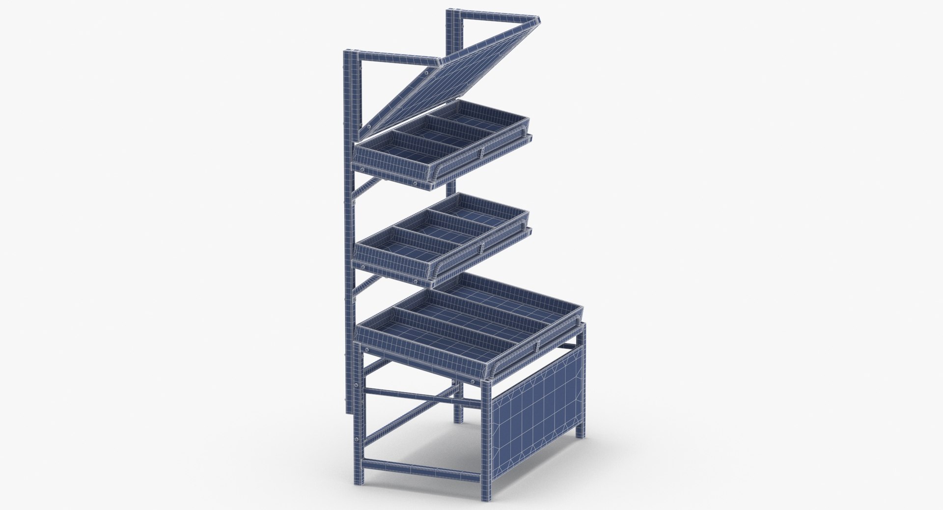 3D wooden fruit veggies display - TurboSquid 1546723