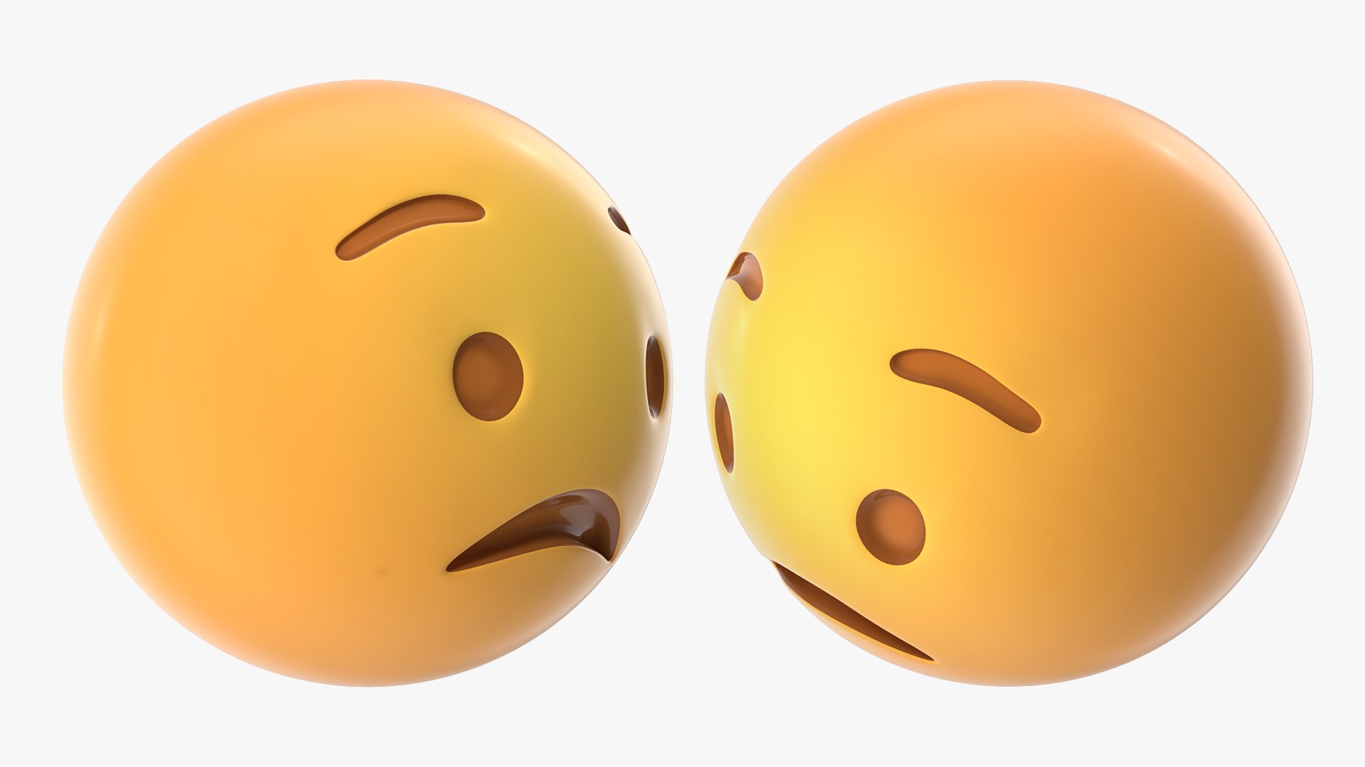Worried emoji 3D model - TurboSquid 1533130