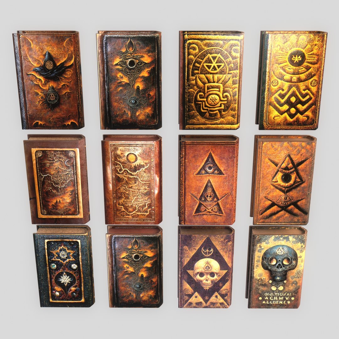 Ancient Magic Books Pack 12 3D Model - TurboSquid 1950294