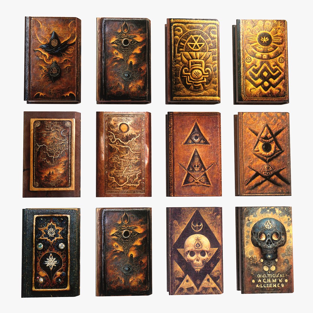 Ancient Magic Books Pack 12 3D Model - TurboSquid 1950294