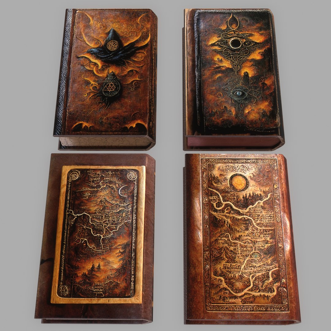 Ancient Magic Books Pack 12 3D Model - TurboSquid 1950294