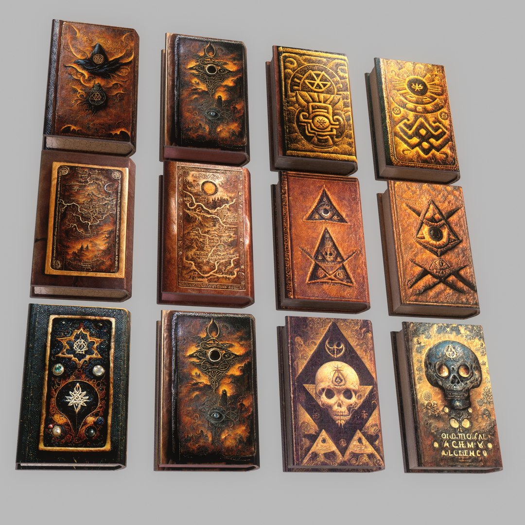 Ancient Magic Books Pack 12 3D Model - TurboSquid 1950294