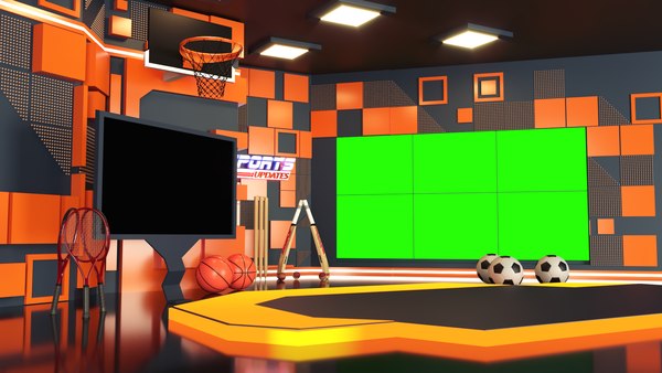 3D Sports Virtual Tv Set - TurboSquid 1851283