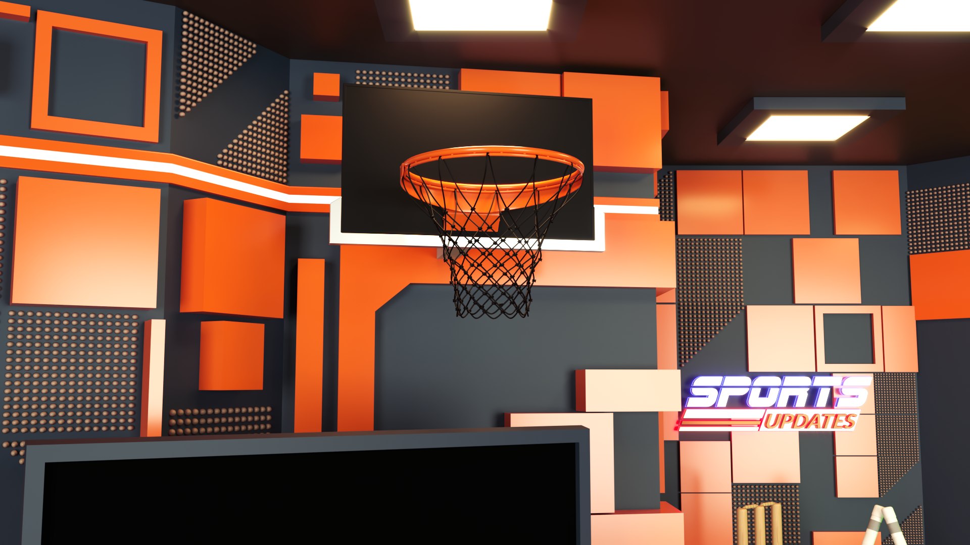 3D Sports Virtual Tv Set - TurboSquid 1851283