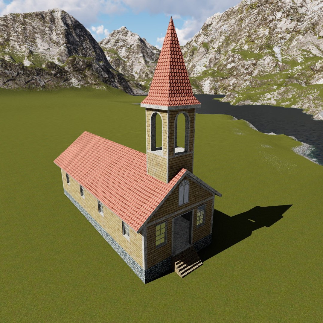 Church Building Model - TurboSquid 1355049