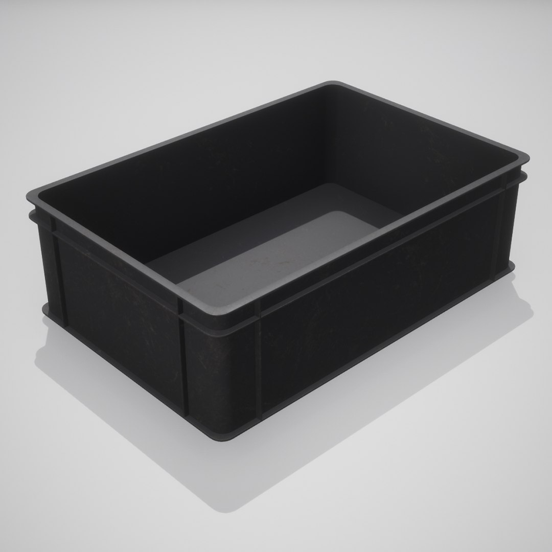 Plastic Stacking Box Black Model - TurboSquid 1300573