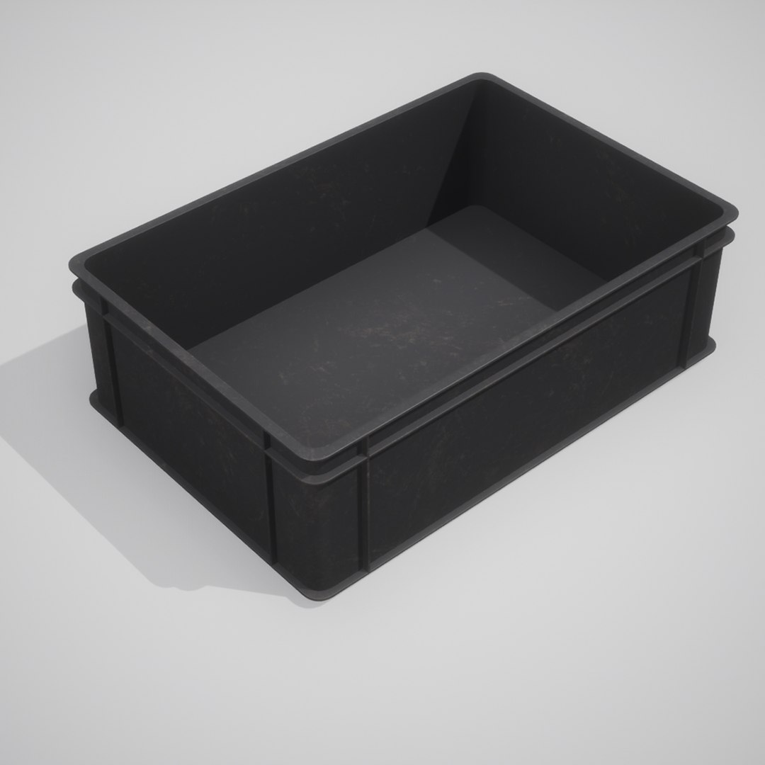 Plastic Stacking Box Black Model - TurboSquid 1300573