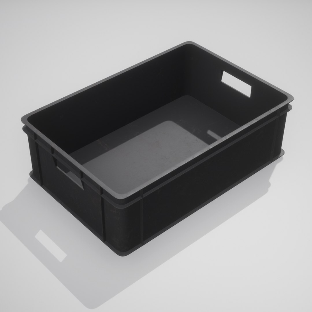 Plastic Stacking Box Black Model - TurboSquid 1300573