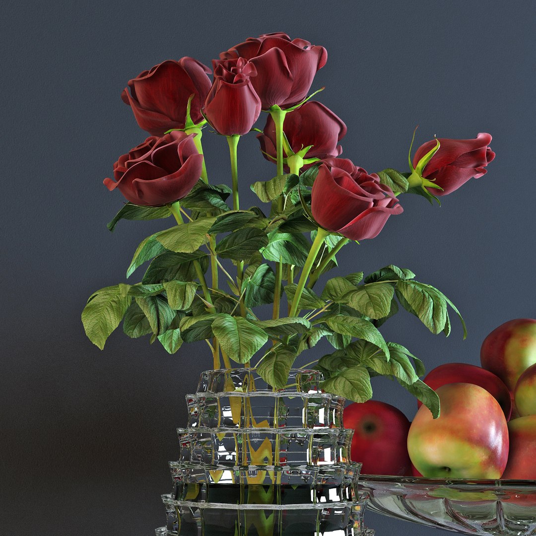 max red roses apples