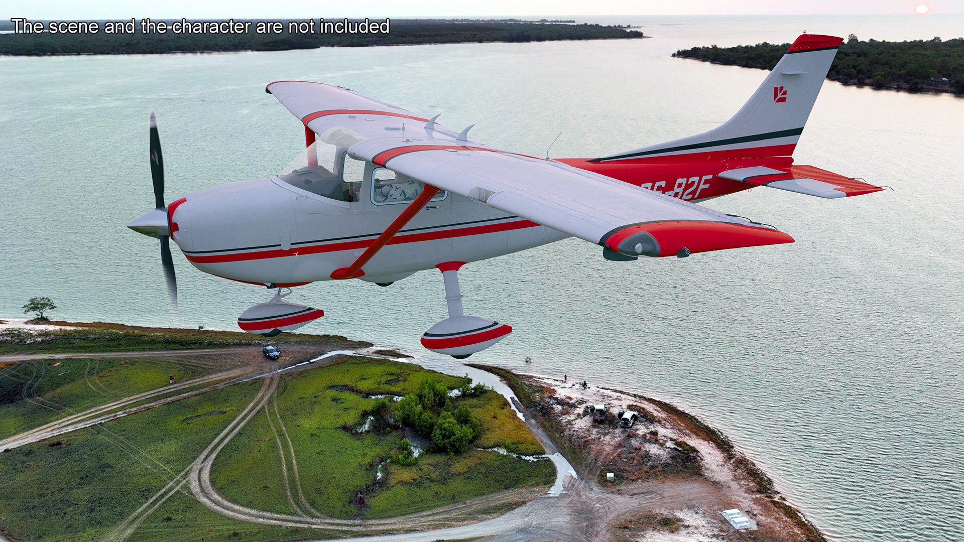 3D Model Single Engine Propeller Aircraft Cessna 182 - TurboSquid 2307468