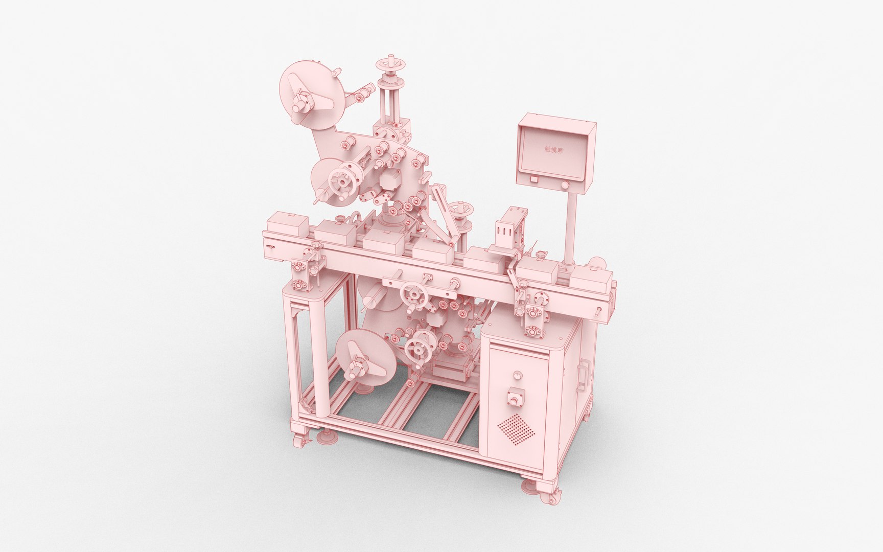 3D Automatic Box Labeling Machine - TurboSquid 1827980
