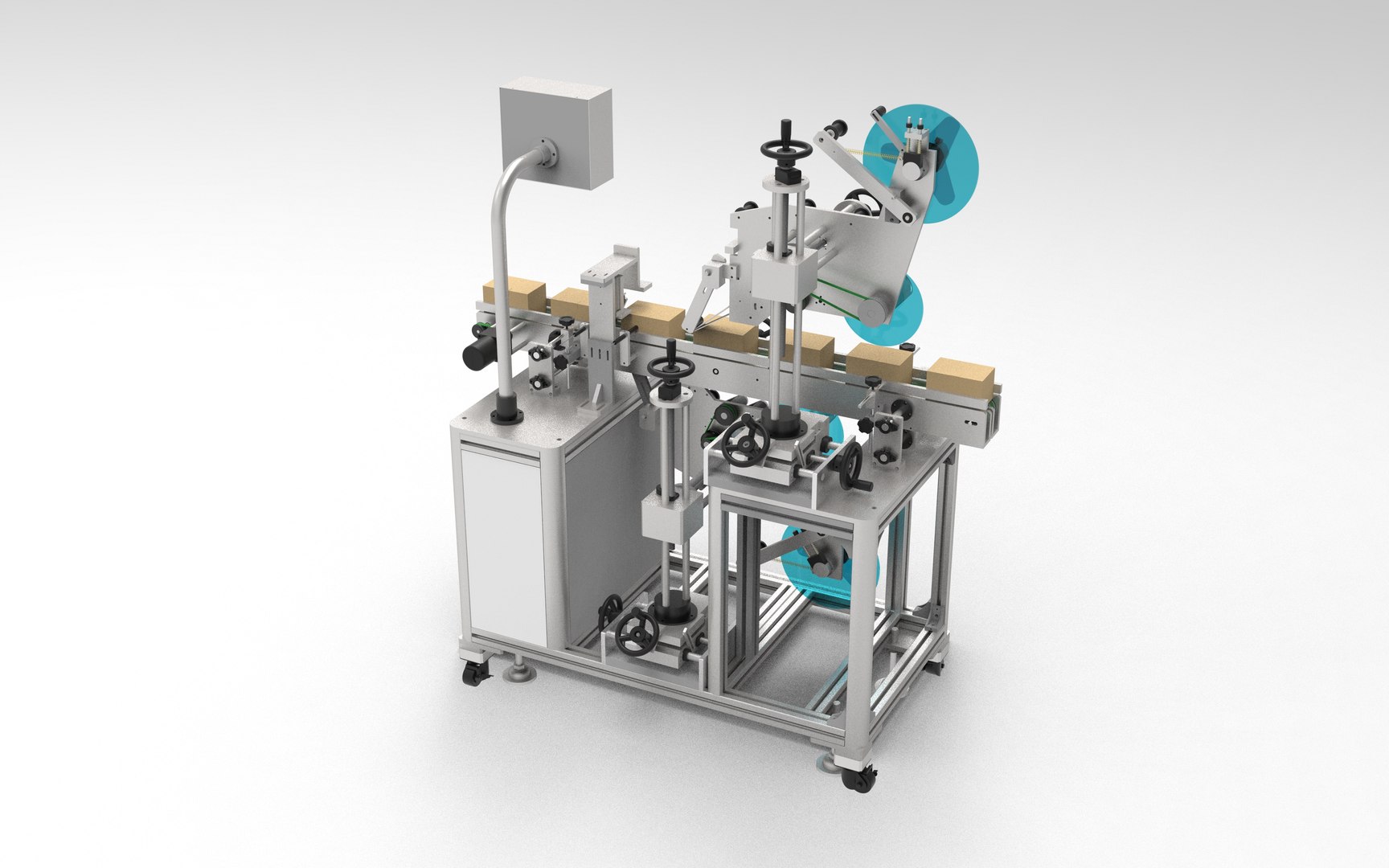 3D Automatic Box Labeling Machine - TurboSquid 1827980