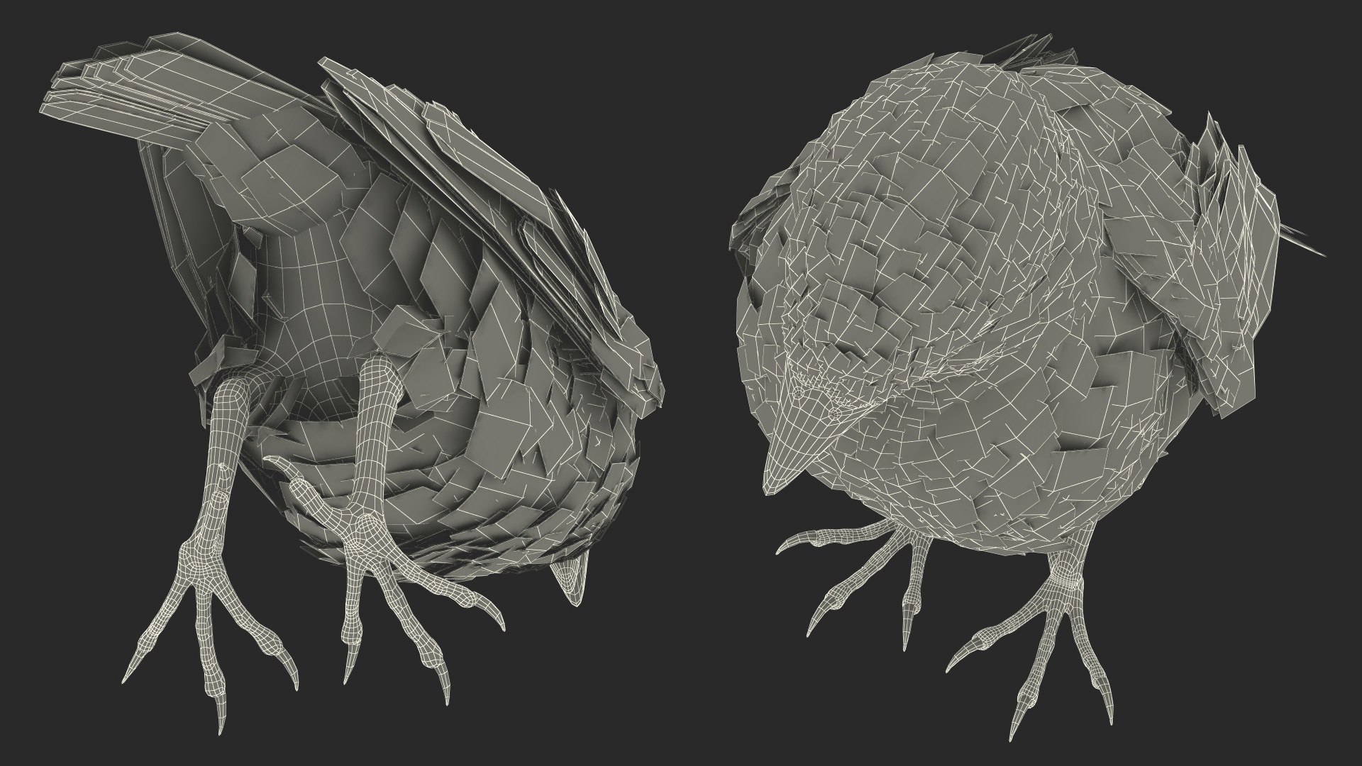House Sparrow With Folded Wings Model - TurboSquid 2149412