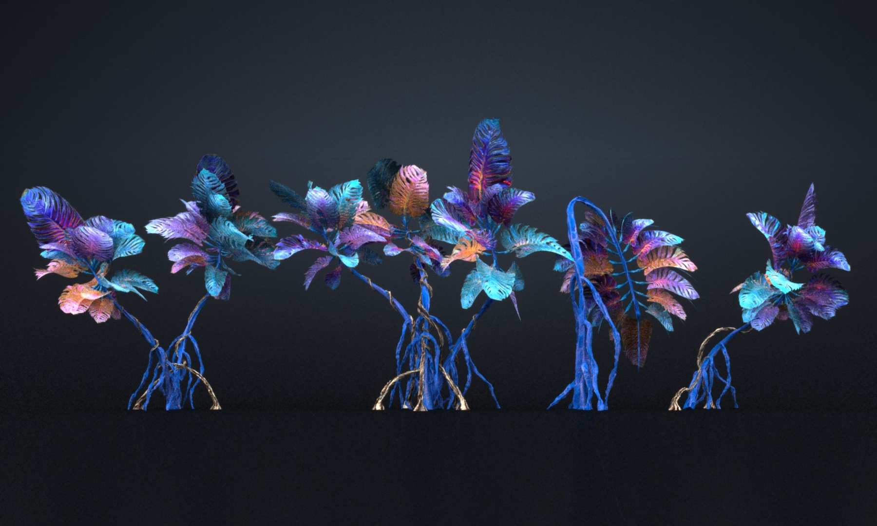 3D Alien Plants Animated Pack - TurboSquid 2178663