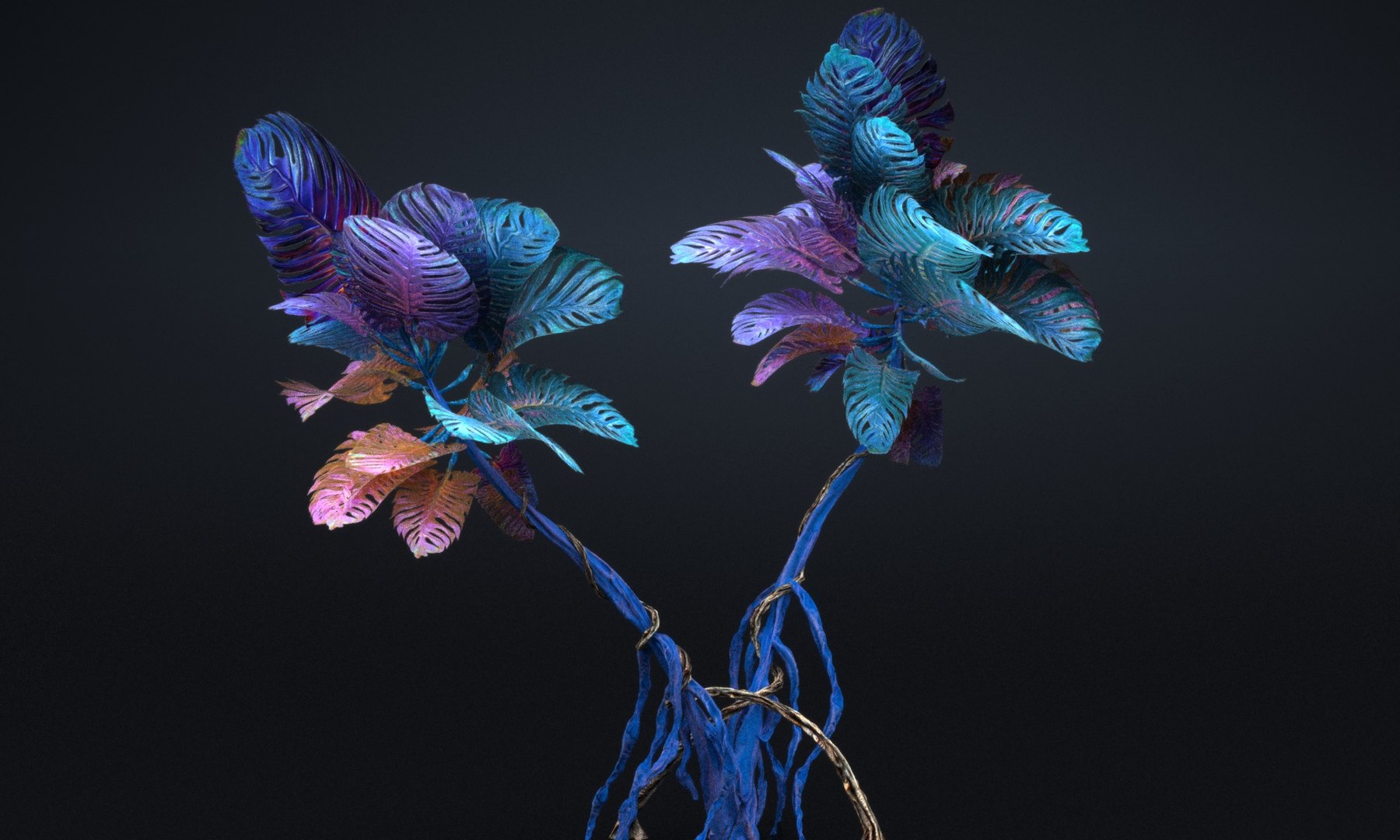 3D Alien Plants Animated Pack - TurboSquid 2178663