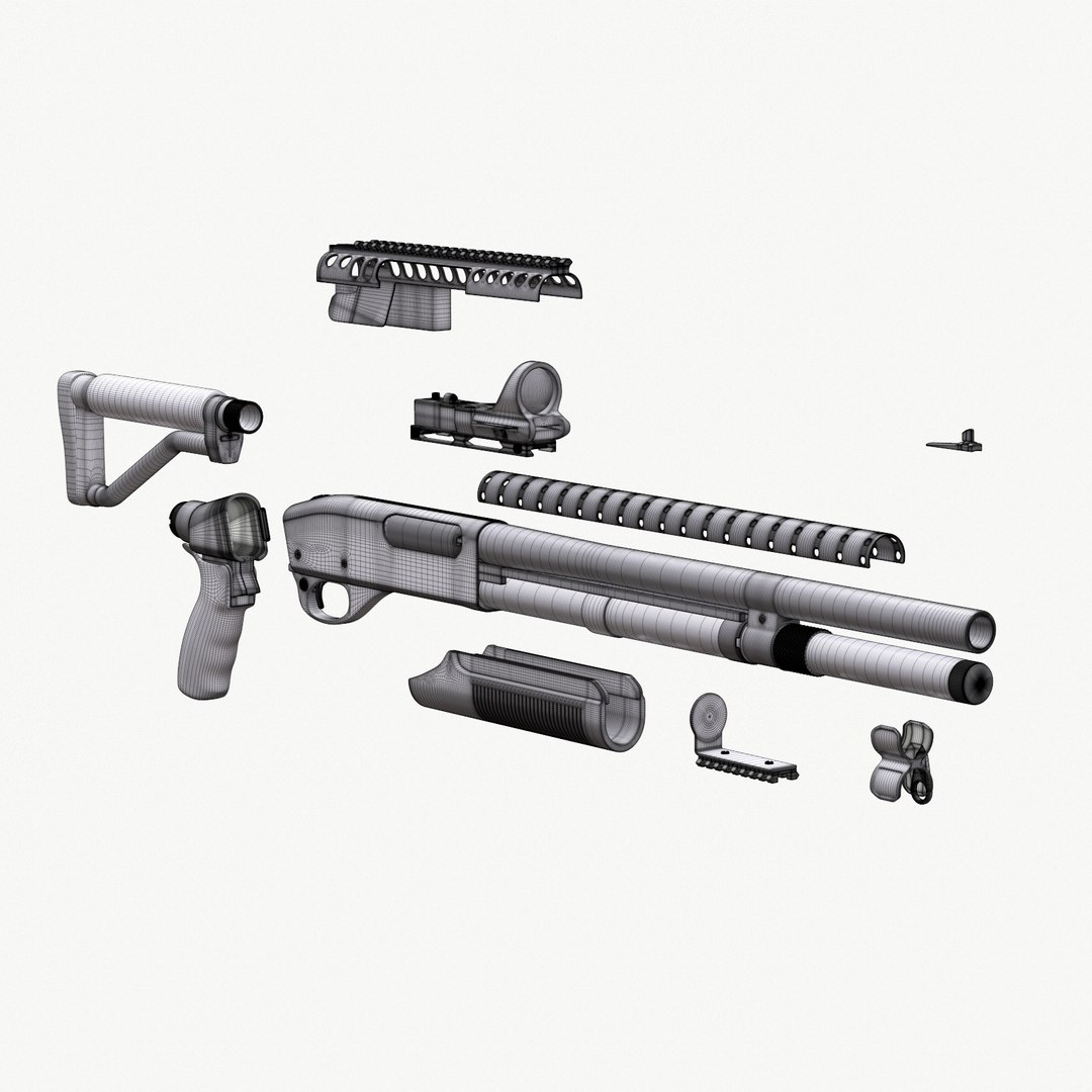 Tactical Remington 870 3d Model