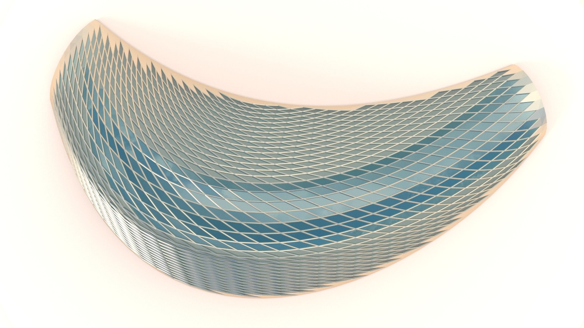 Curved Glass Dome 3d Obj