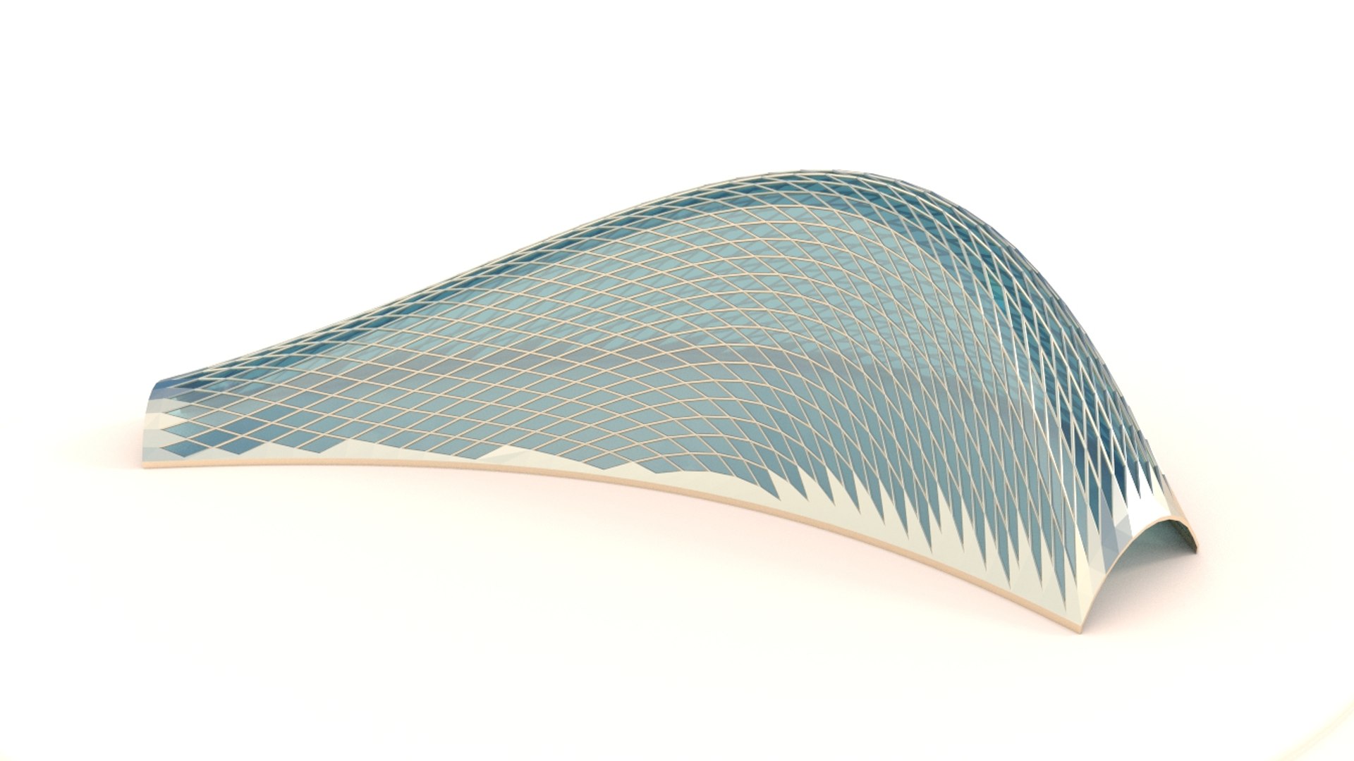 Curved Glass Dome 3d Obj