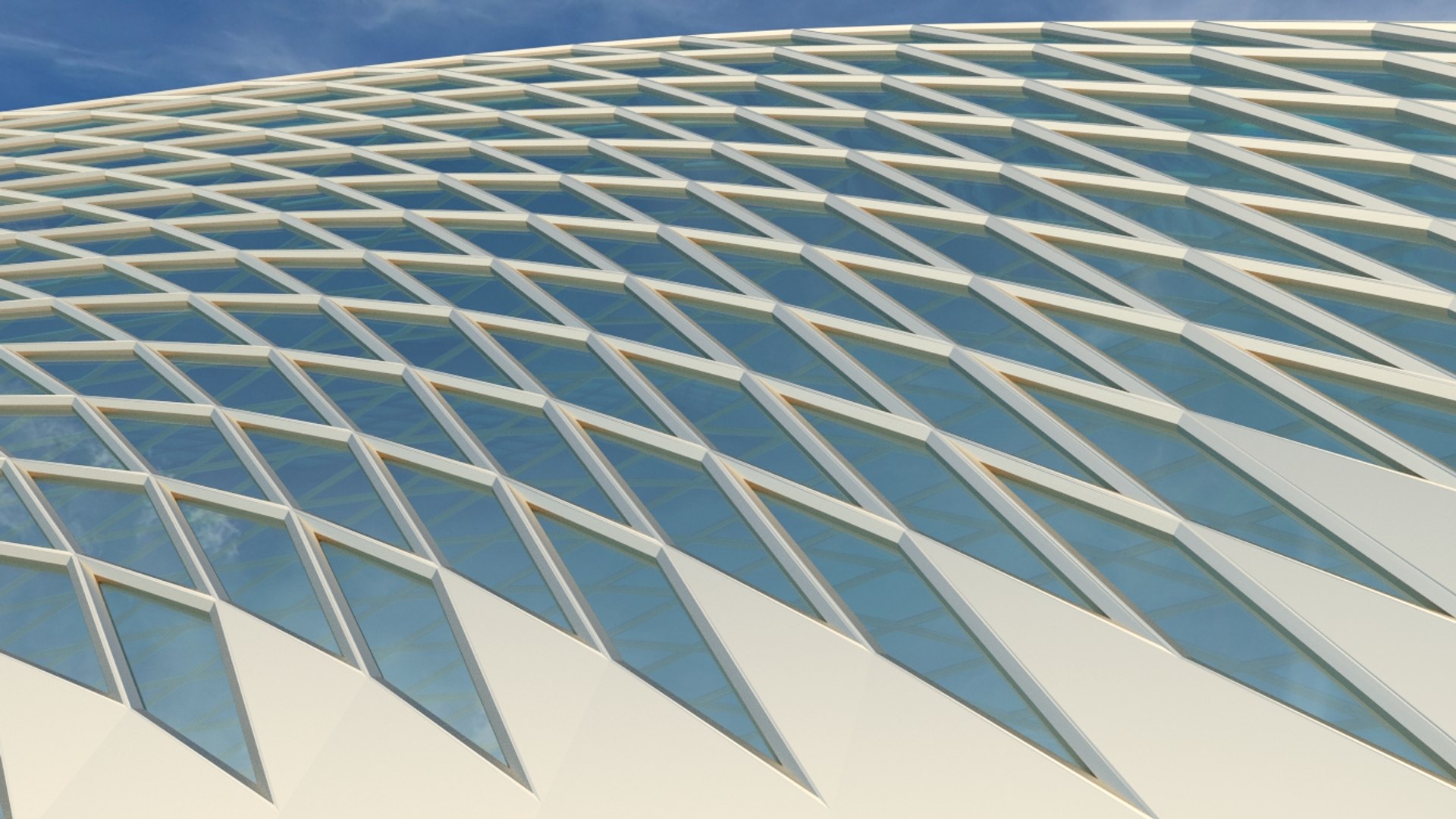 Curved Glass Dome 3d Obj