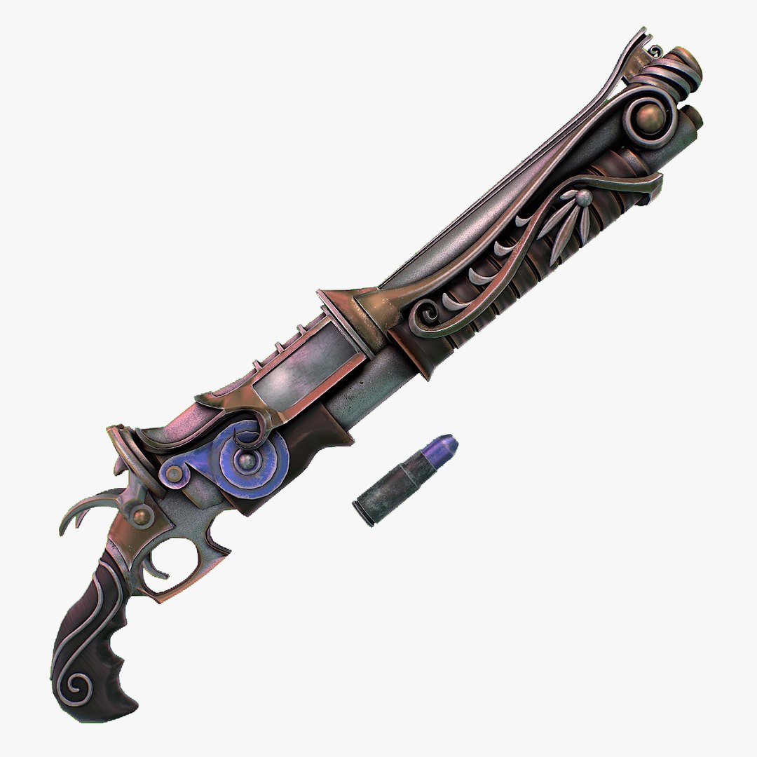 3D Fantasy Rifle 1 3D Model - TurboSquid 2115539