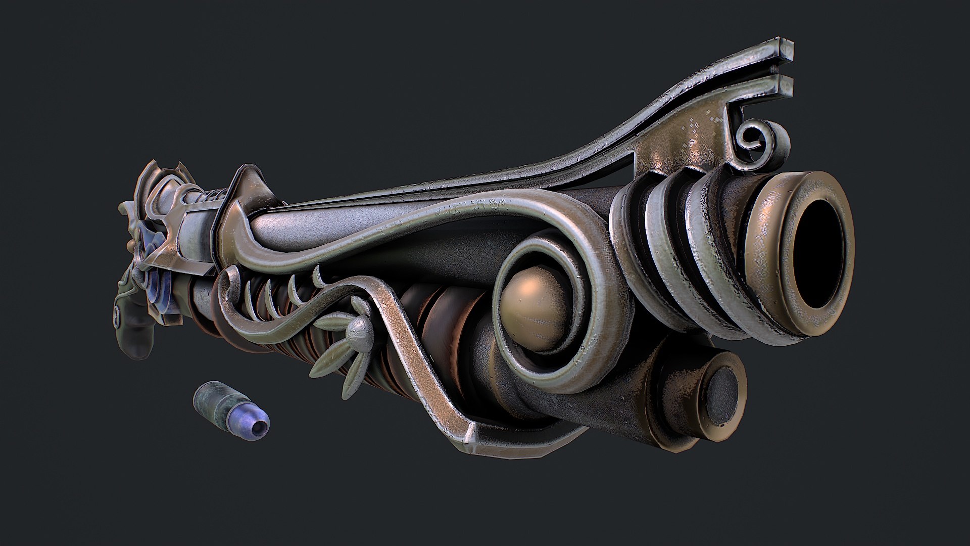3D Fantasy Rifle 1 3D Model - TurboSquid 2115539