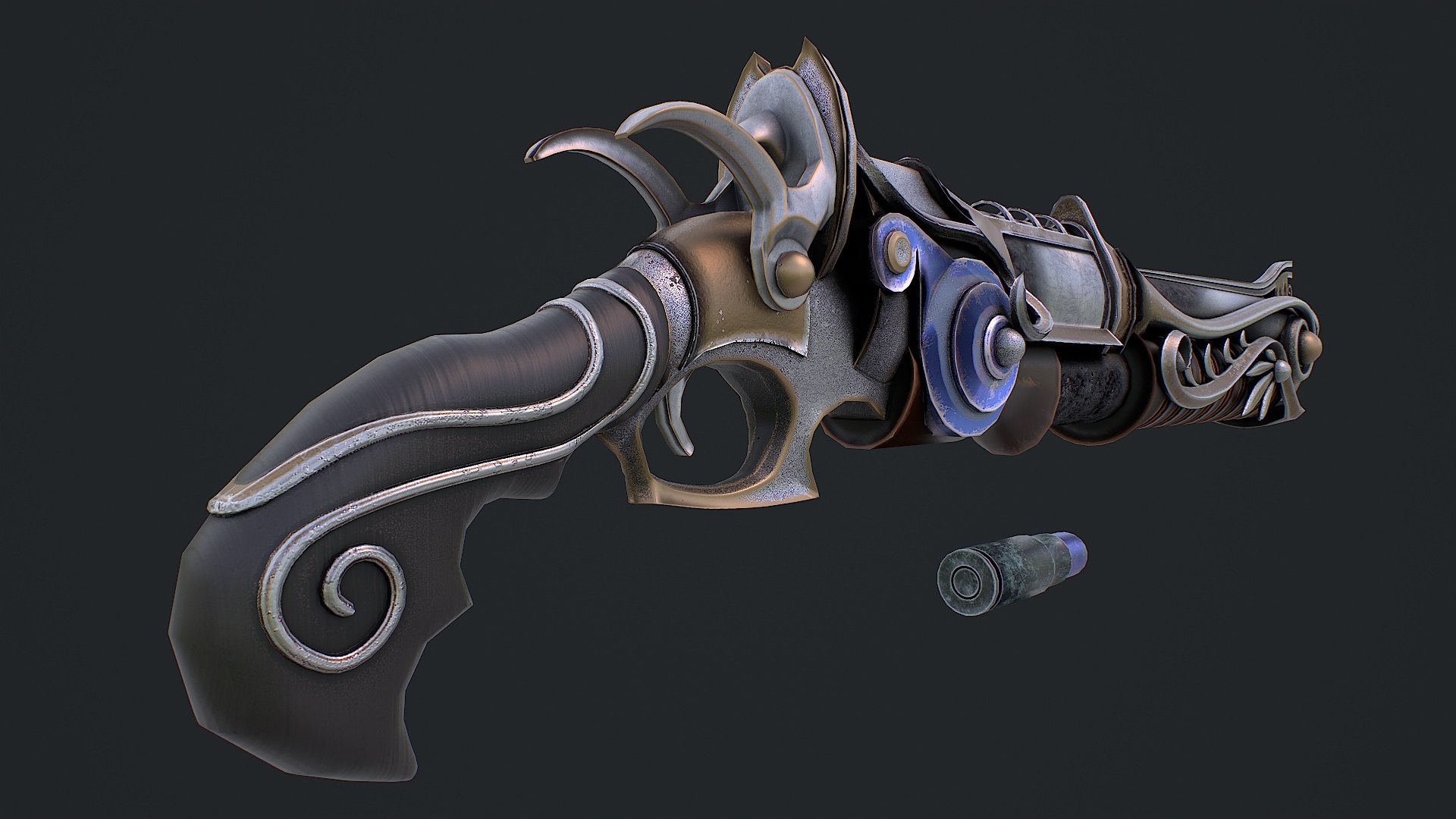 3D Fantasy Rifle 1 3D Model - TurboSquid 2115539