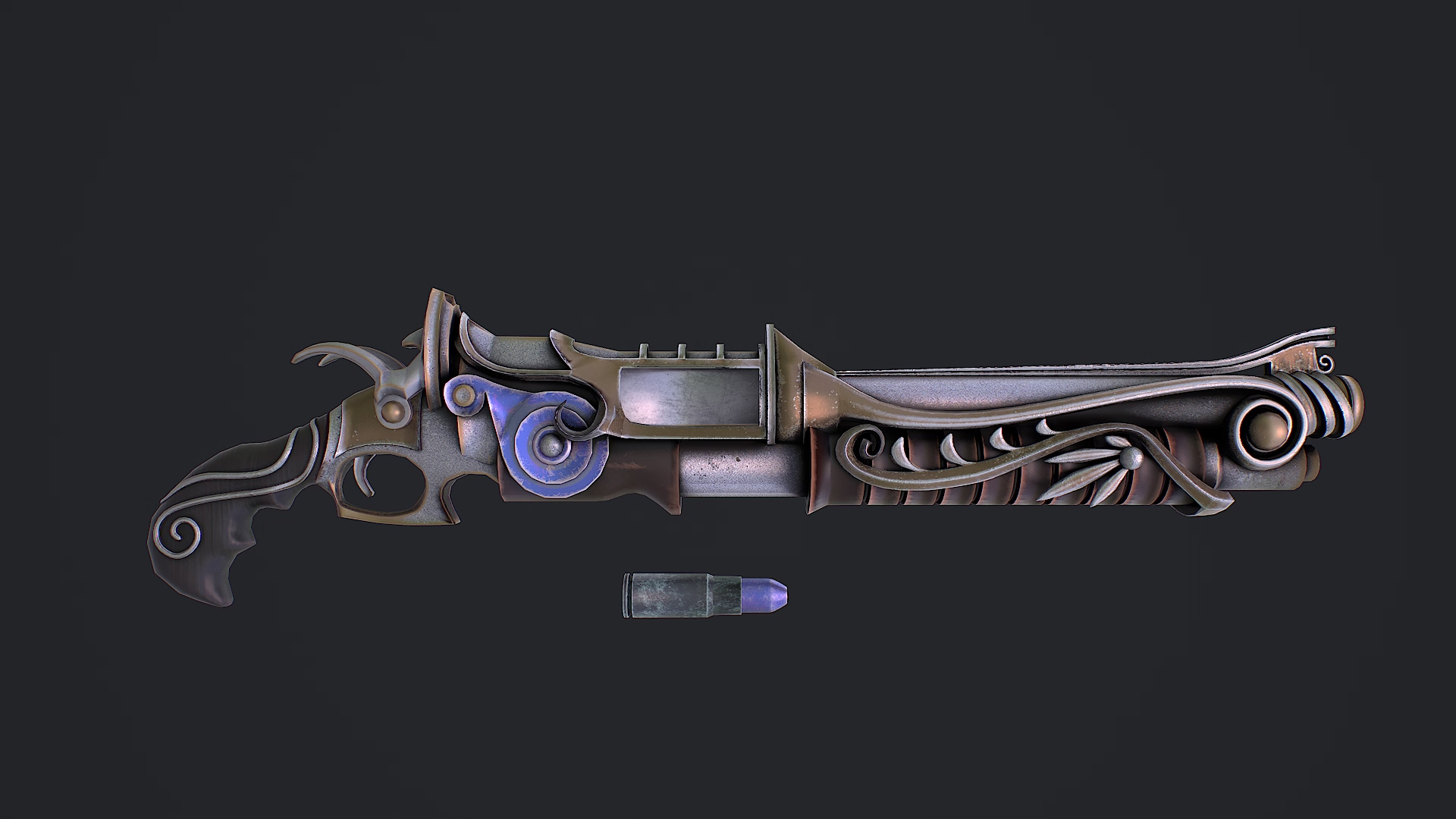 3D Fantasy Rifle 1 3D Model - TurboSquid 2115539