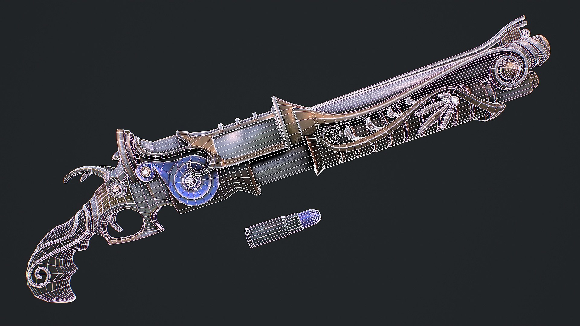 3D Fantasy Rifle 1 3D Model - TurboSquid 2115539