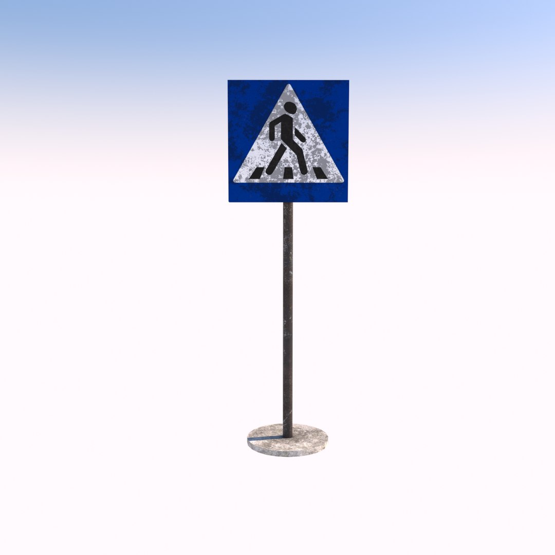 3D Road Sign Model - TurboSquid 1490370