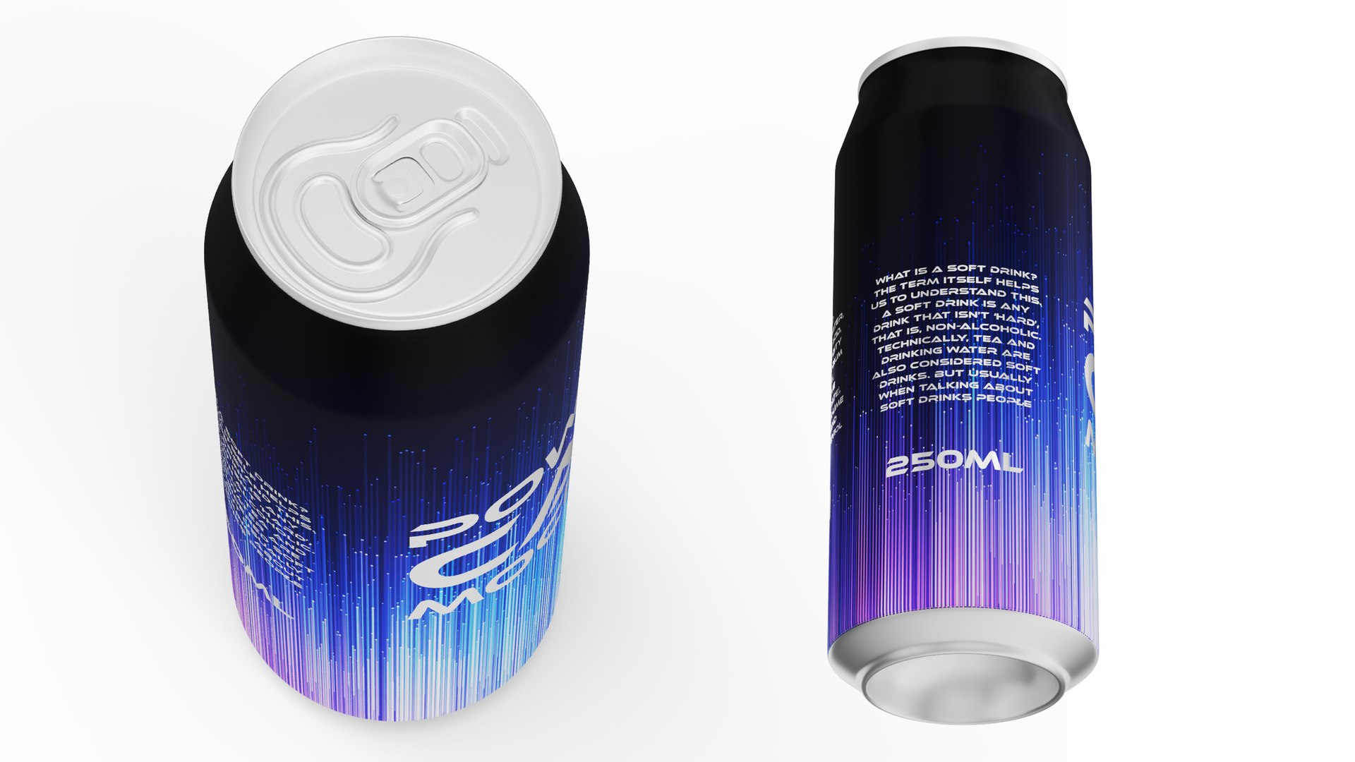 Power Drink Can Mockup 250ml Slim 3D Model - TurboSquid 2059175