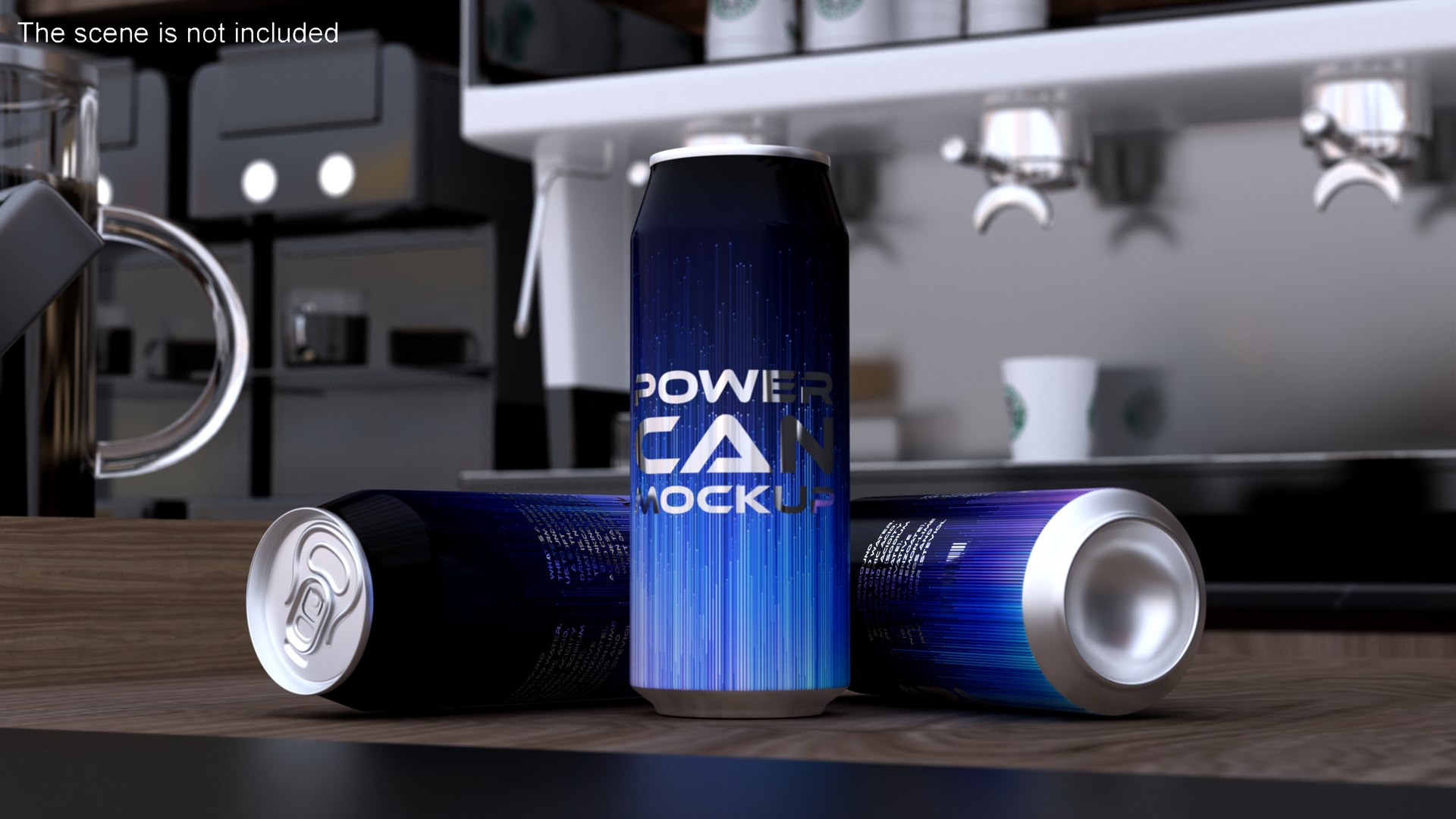 Power Drink Can Mockup 250ml Slim 3D Model - TurboSquid 2059175