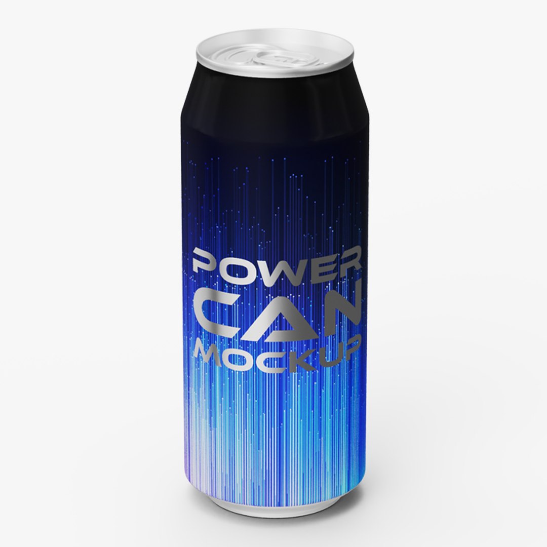 Power Drink Can Mockup 250ml Slim 3D model - TurboSquid 2059175