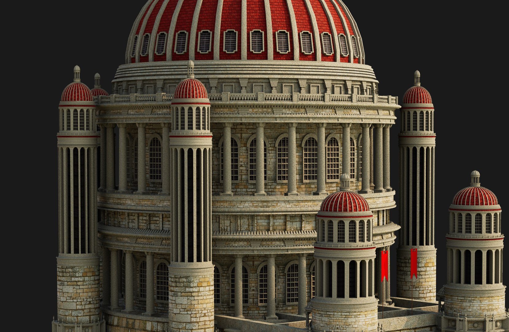3D Fantasy Dome Castle Model - TurboSquid 1982130