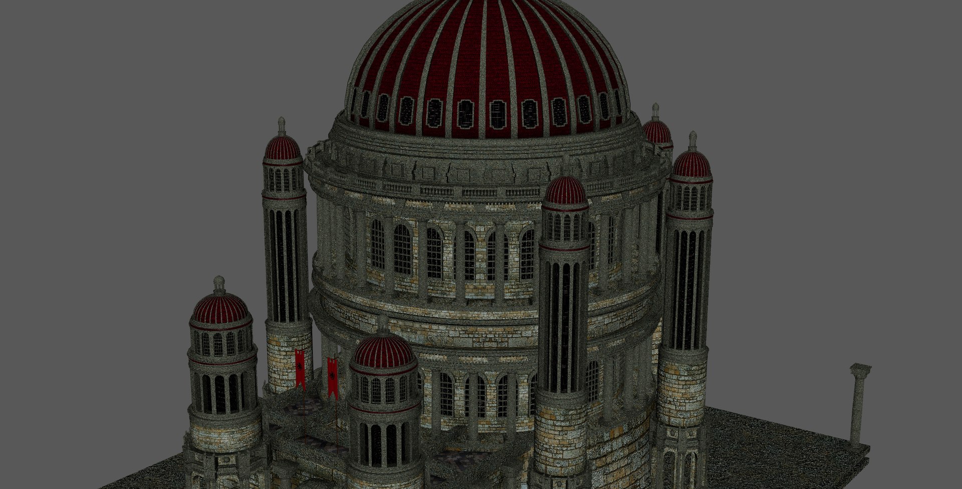 3D Fantasy Dome Castle Model - TurboSquid 1982130