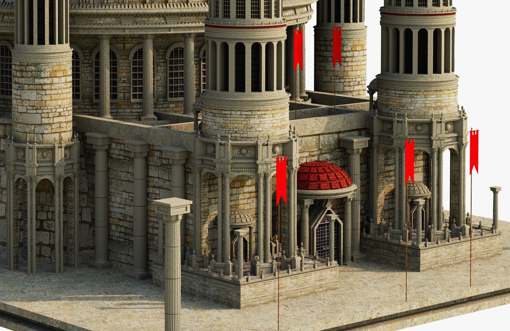 3D Fantasy Dome Castle Model - TurboSquid 1982130