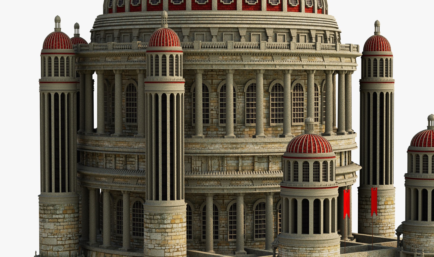 3D Fantasy Dome Castle Model - TurboSquid 1982130