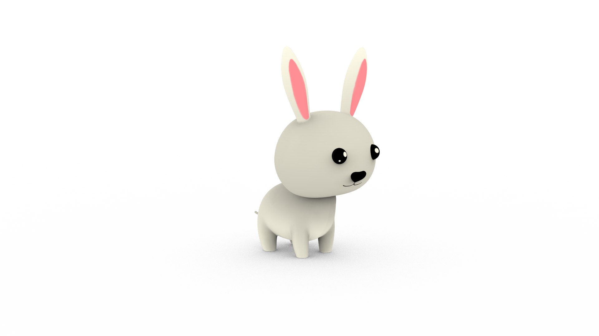 3D Model Cartoon Rabbit V001 Character - TurboSquid 2098650