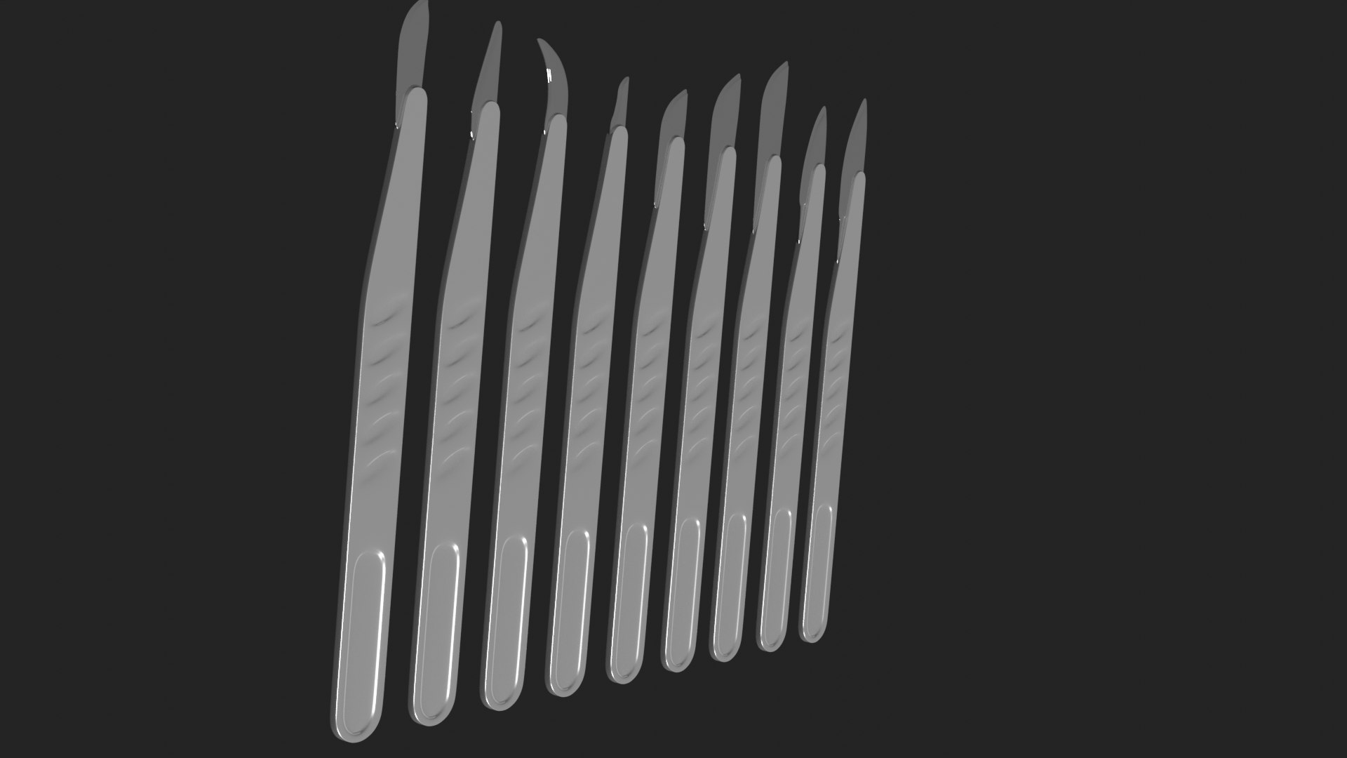 Scalpel Set High Quality 3D Model - TurboSquid 2164093