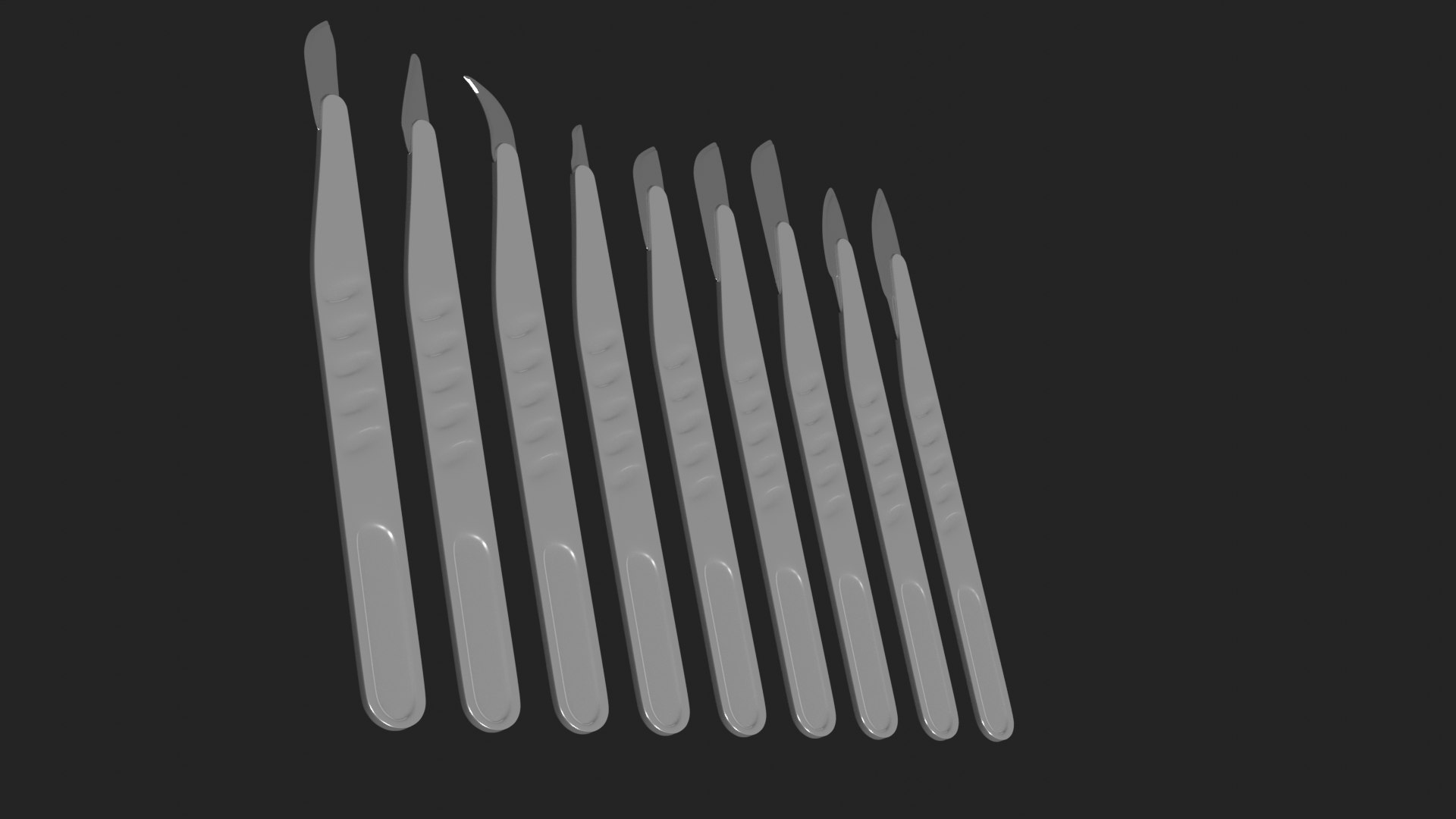 Scalpel Set High Quality 3D Model - TurboSquid 2164093