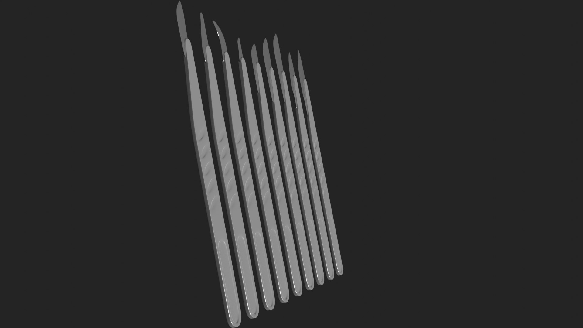 Scalpel Set High Quality 3D Model - TurboSquid 2164093