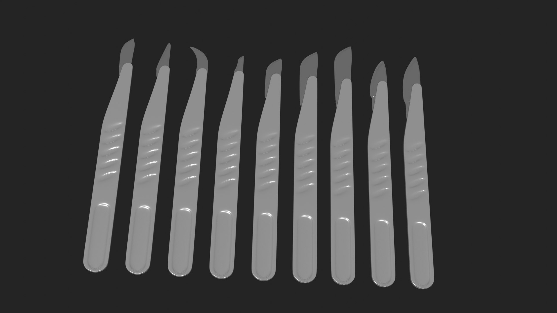Scalpel Set High Quality 3D Model - TurboSquid 2164093