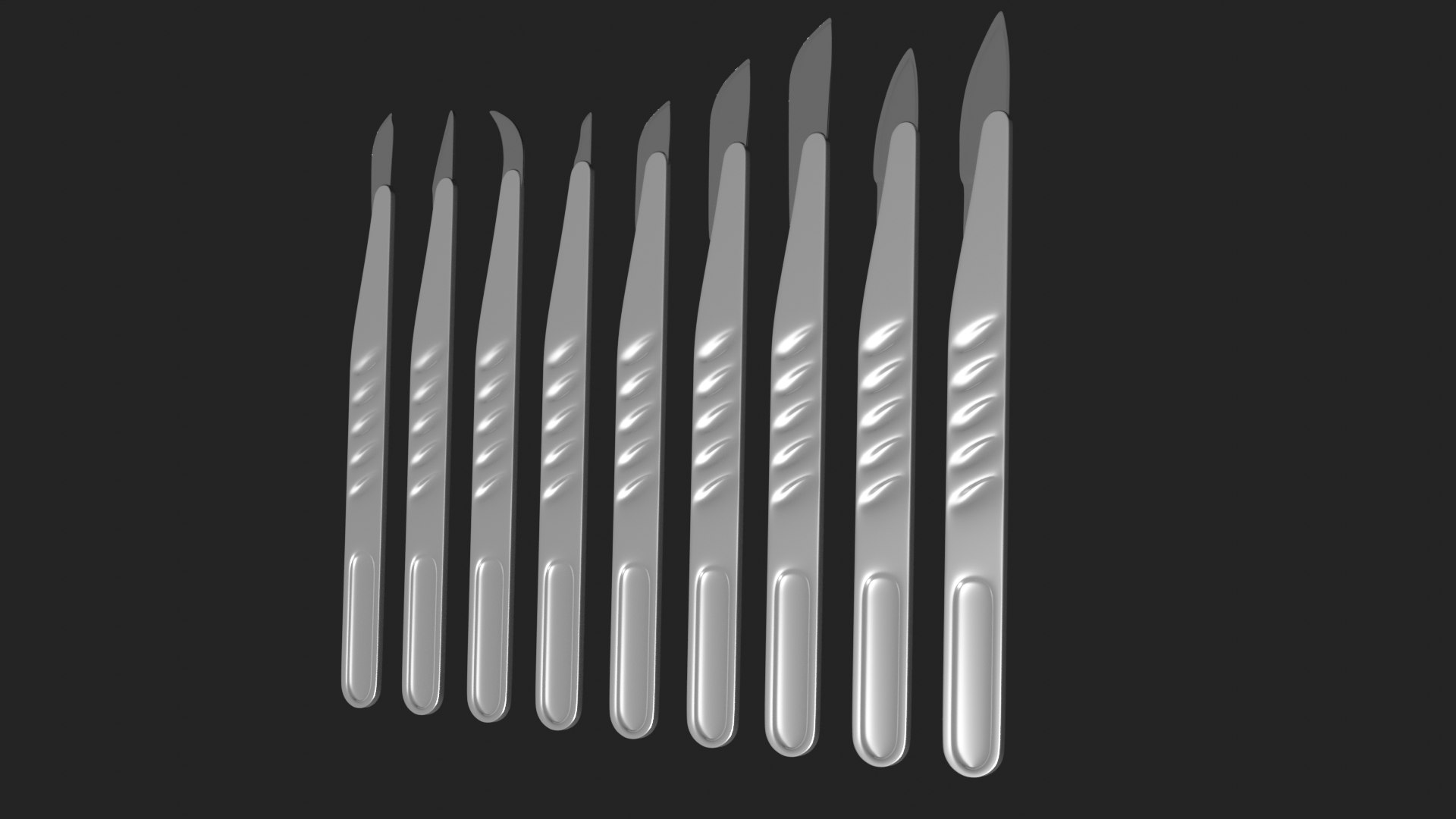 Scalpel Set High Quality 3D Model - TurboSquid 2164093